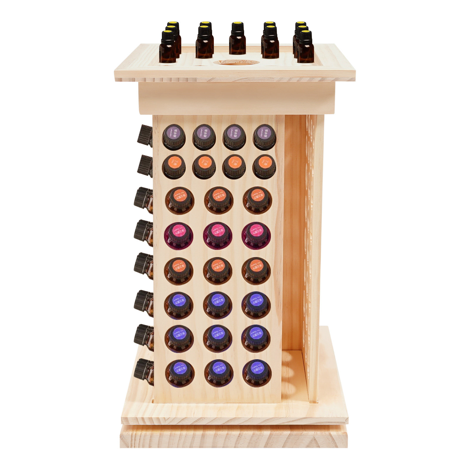CNCEST Wood Rotating Essential Oil Bottle Holder | Wayfair