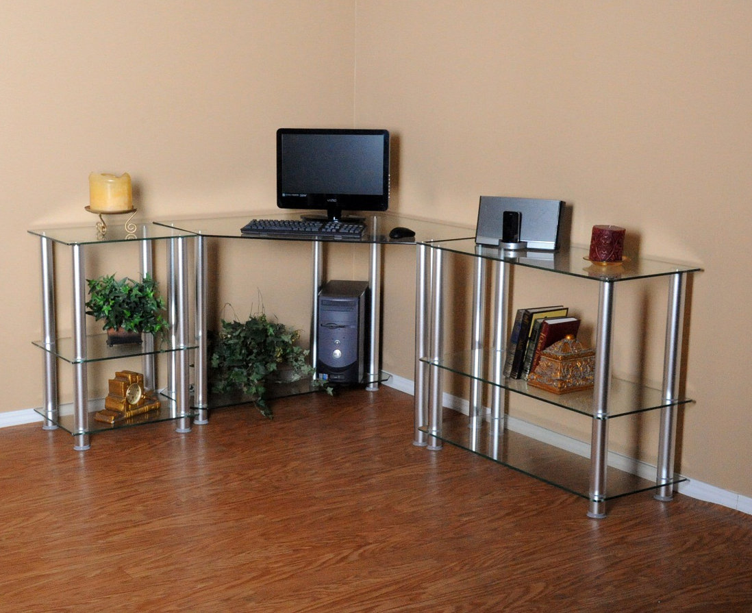 RTA Home And Office Corner Computer Desk with 35" and 20" Modular ...