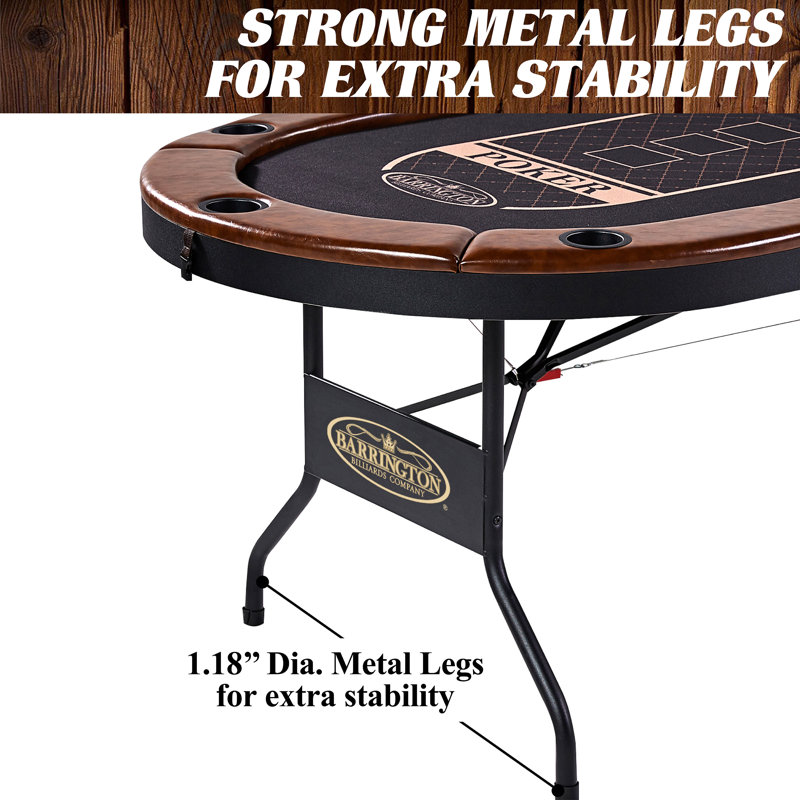 Barrington Billiards Company Charleston Premium Texas Hold'em 84" 10 ...