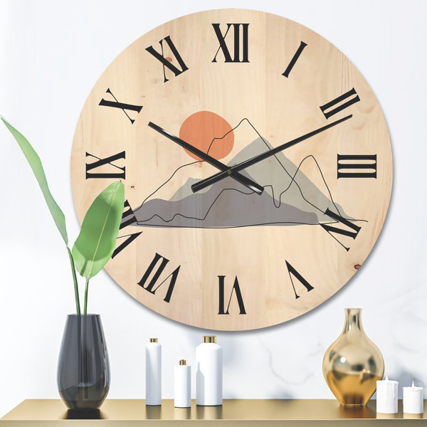 East Urban Home Solid Wood Wall Clock | Wayfair