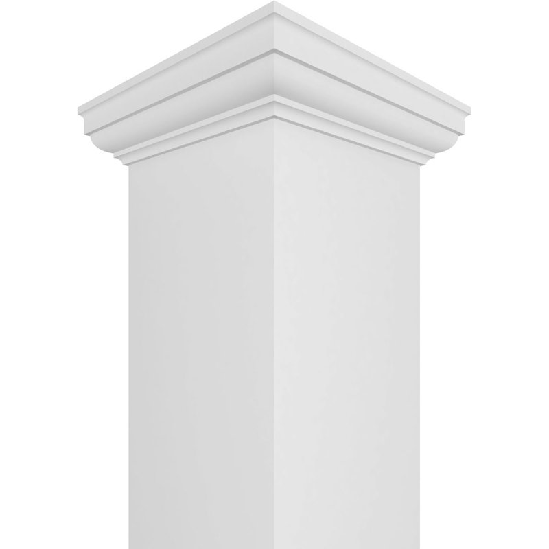 Ekena Millwork Square Non-Tapered Smooth PVC Endura-Craft Column Wrap ...