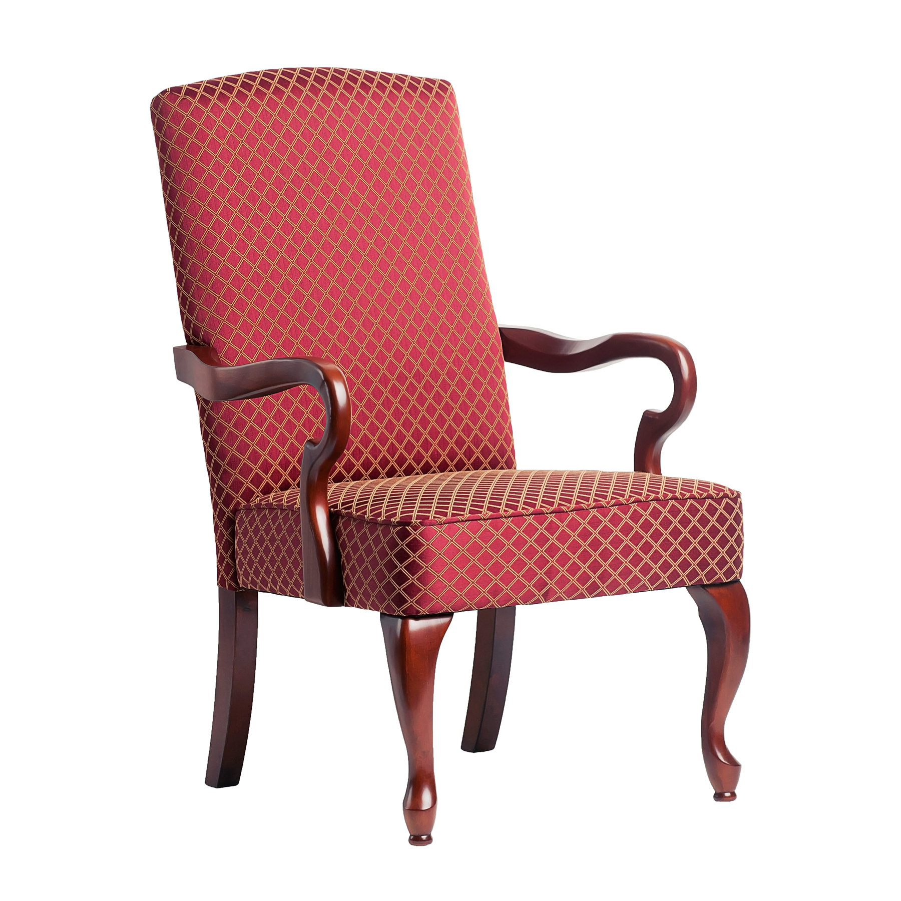 Canora Grey Delaney Red Gooseneck Arm Chair | Wayfair