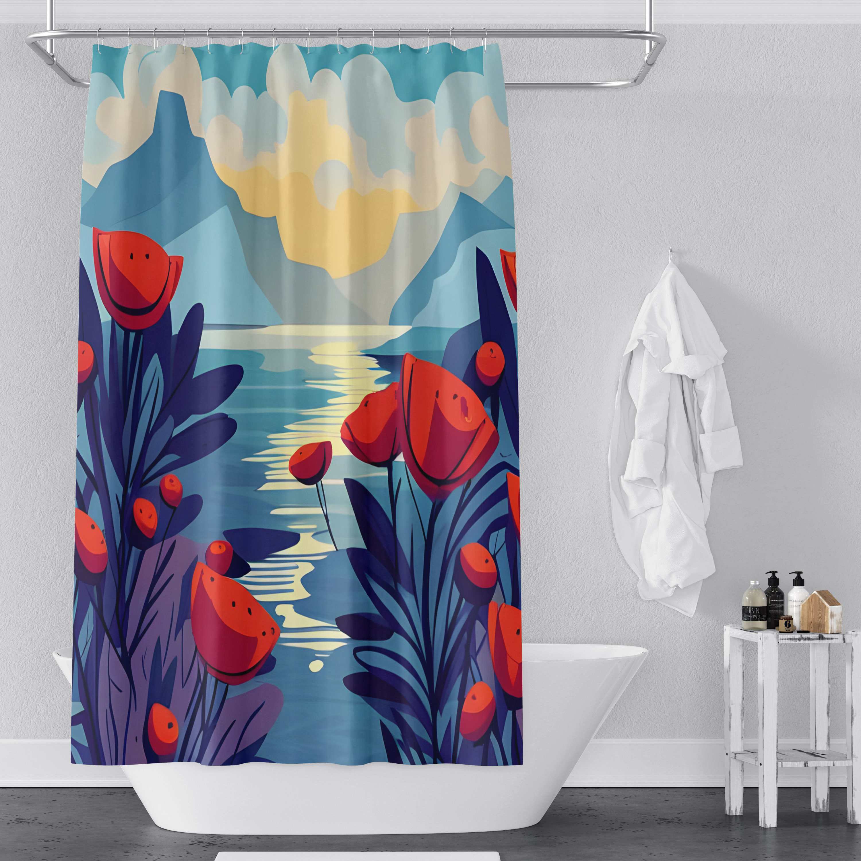 East Urban Home Cyler Floral Shower Curtain | Wayfair