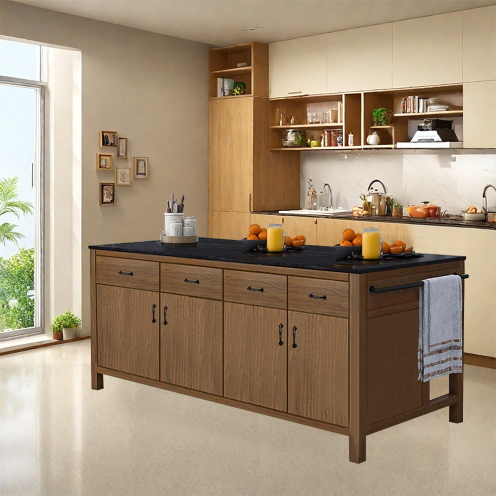 Artistic Soul XKX Premium Furniture Solid Wood Frame Kitchen Island ...