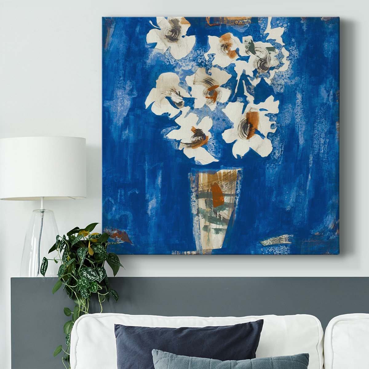 Winston Porter Champagne Shadows - Wrapped Canvas Painting | Wayfair