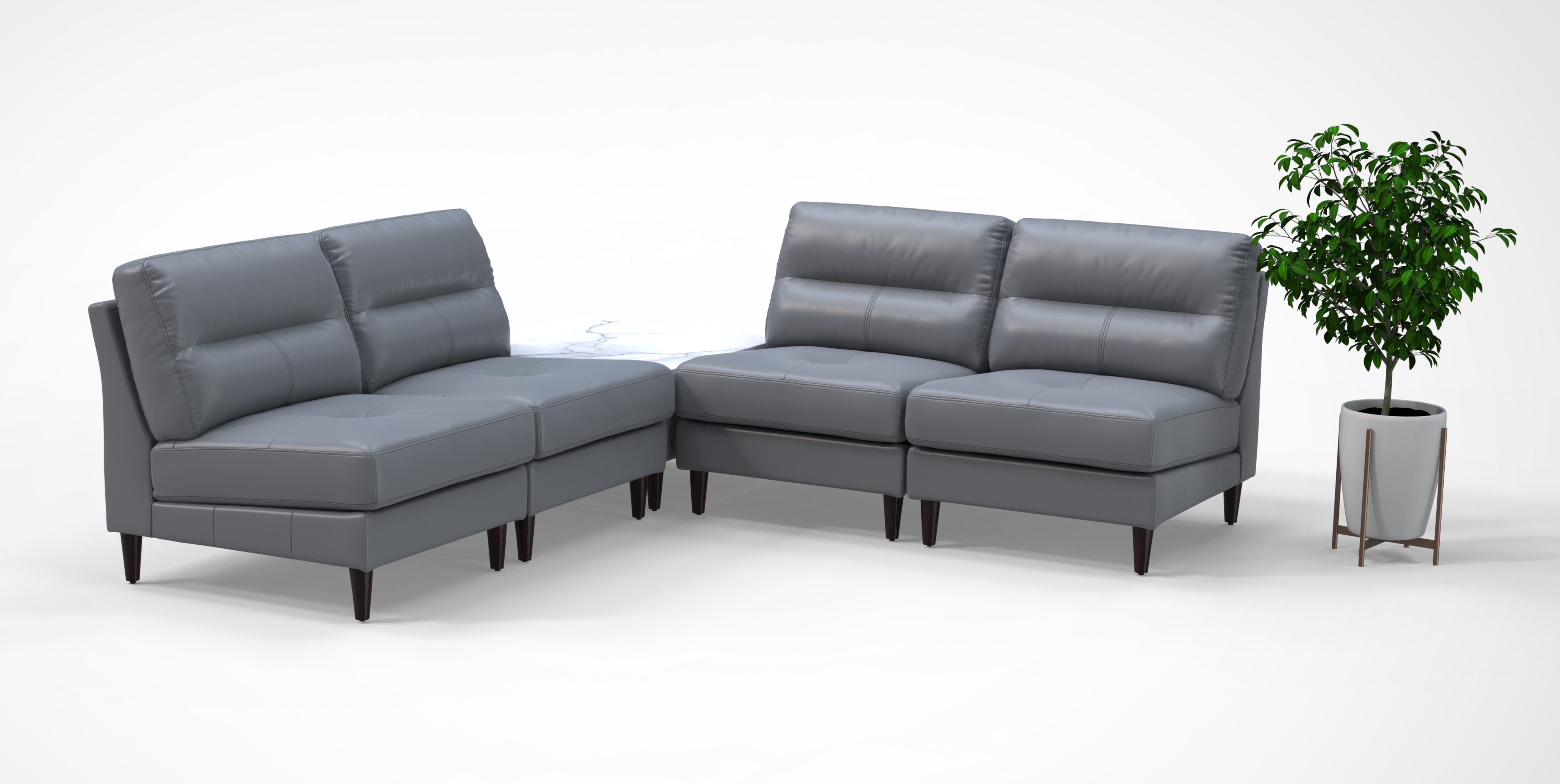 Reunion 4 Person Waiting Room Reception Chairs with Charging Tables Set ...