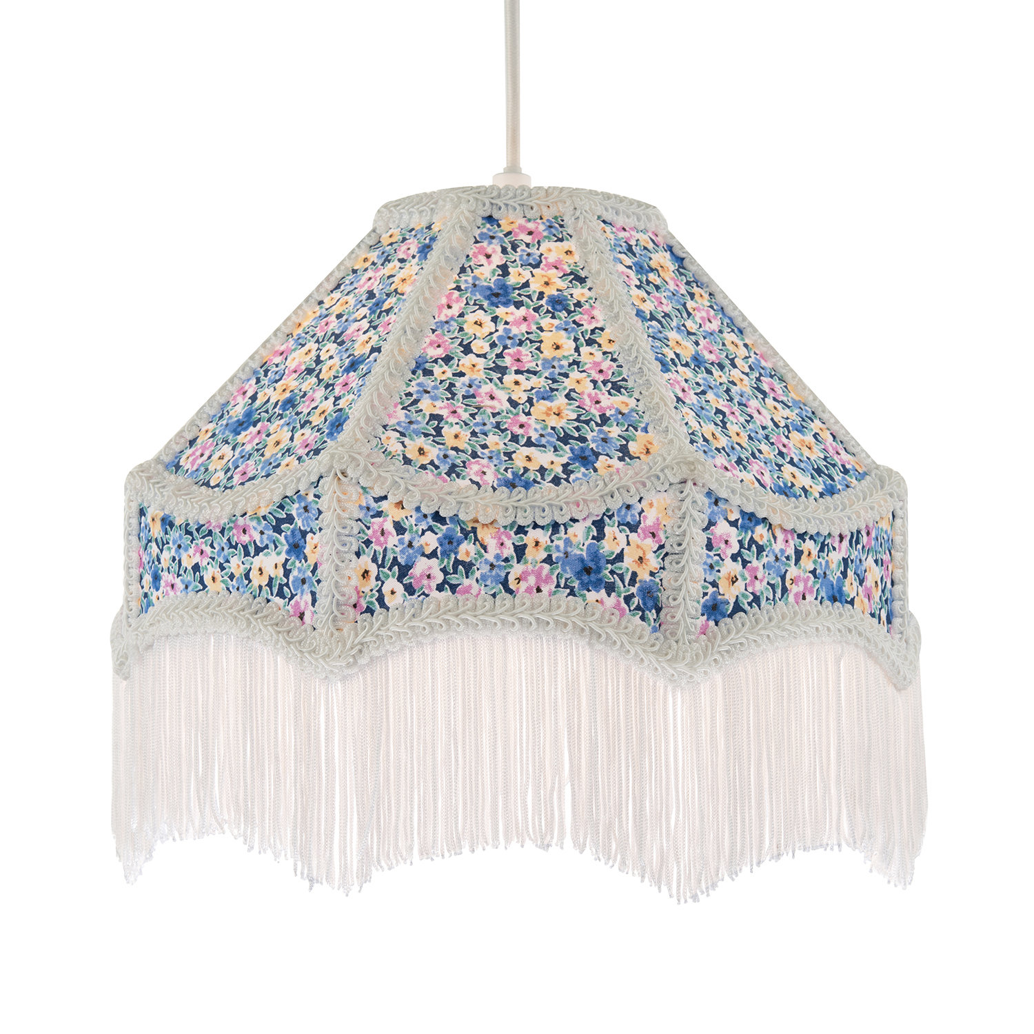 Astoria Grand Classic Victorian Empire Lampshade In Multi Colour Cotton ...
