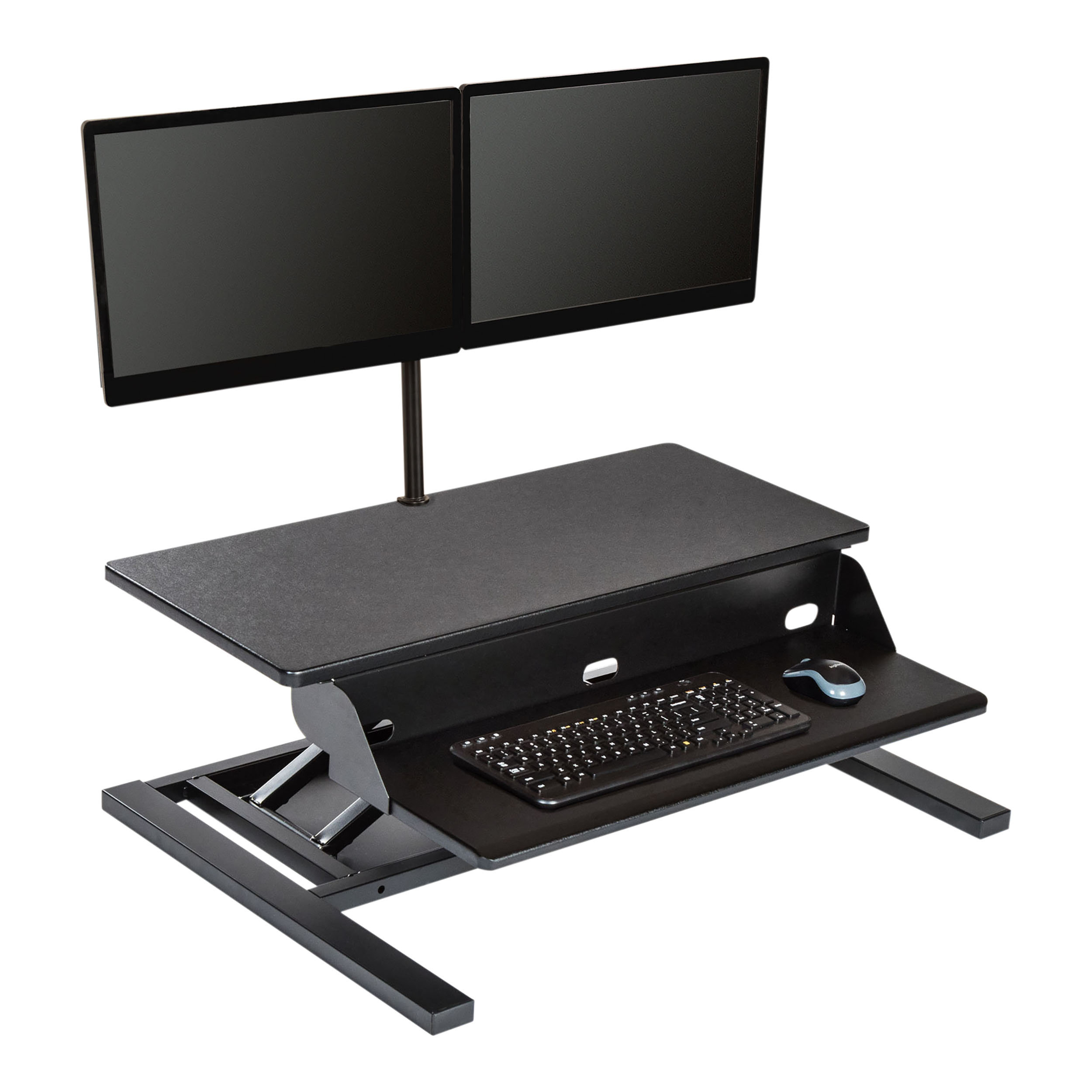 Inbox Zero Airrise Pro 2.0 Two Tier Standing Desk Converter With Dual ...