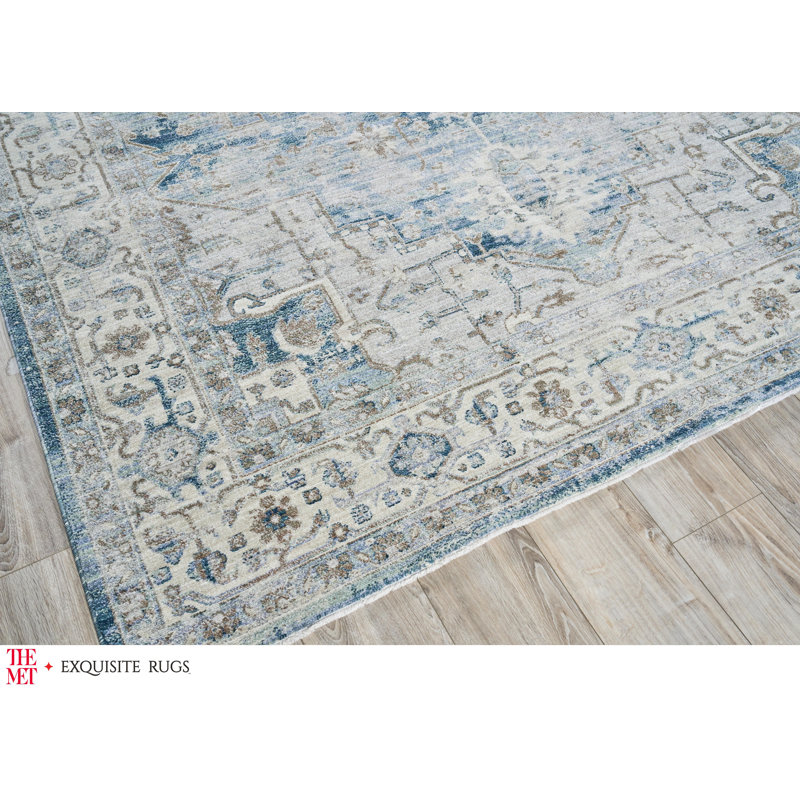 Exquisite Rugs The Met x Exquisite Rugs Blue/Beige Area Rug | Perigold