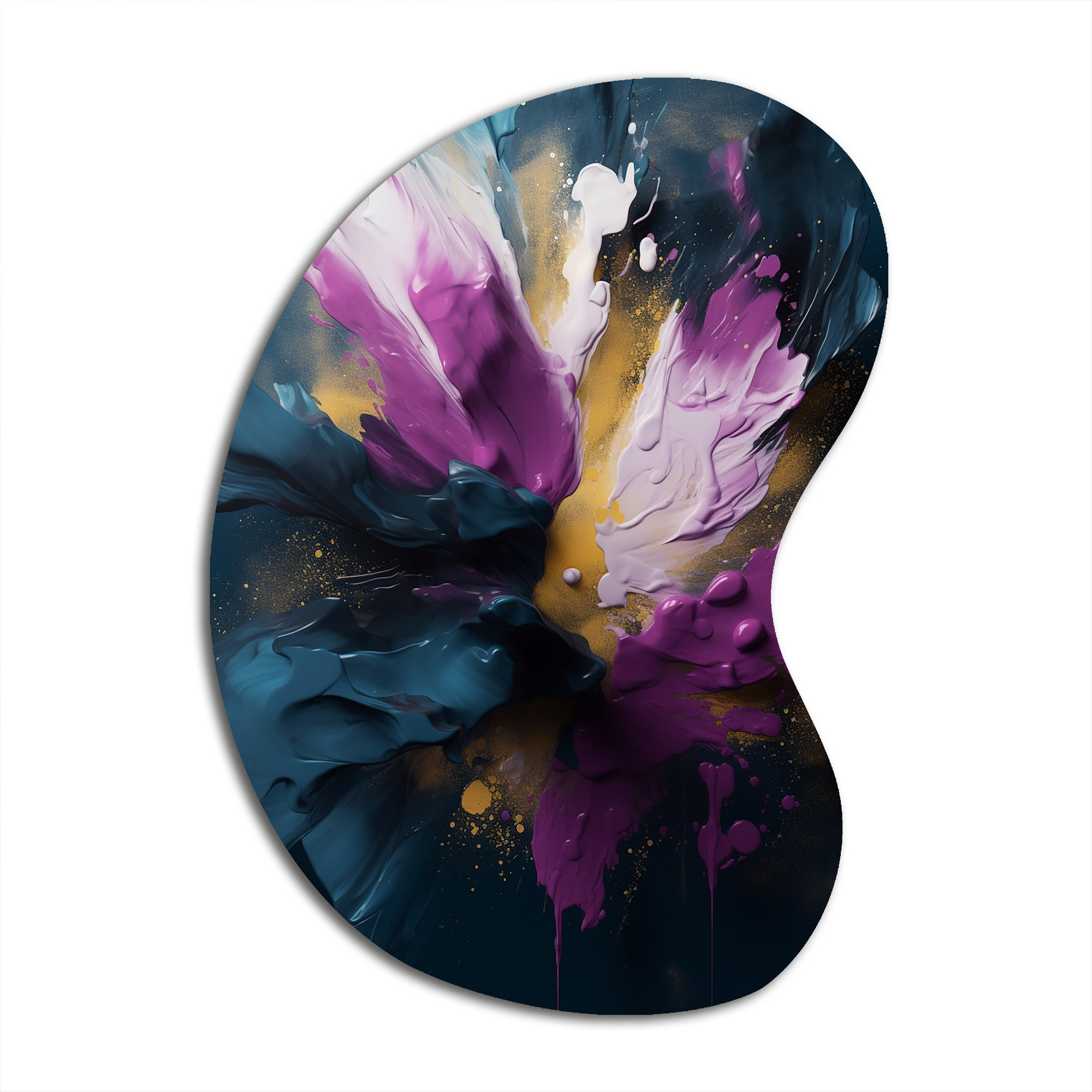 Brayden Studio® Purple And Blue Realities On Canvas I - Abstract ...