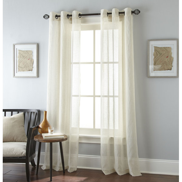 Ebern Designs Rosembert Polyester Sheer Curtain Pair & Reviews | Wayfair