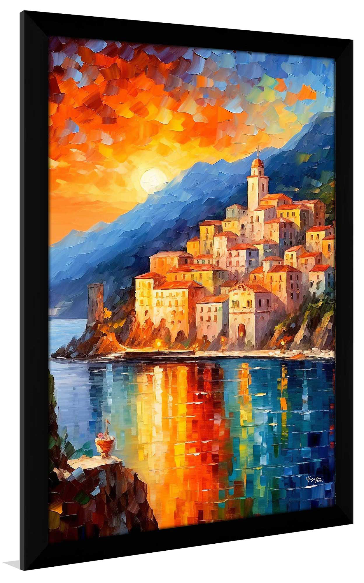 Loon Peak® "Amalfi Coast, Italy At Twilight V1" By V2 Design Co. Print ...