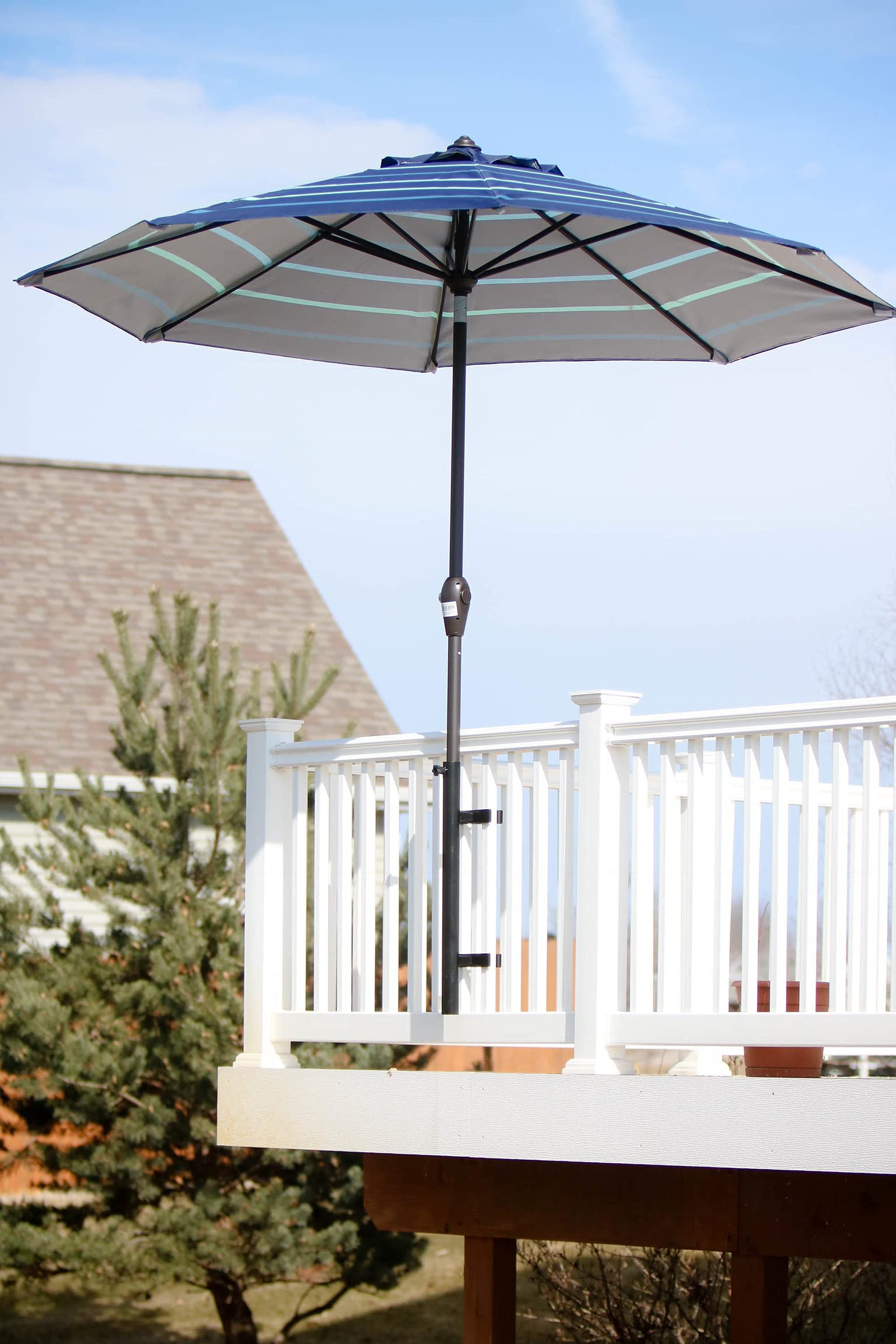 Arlmont & Co. Outdoor, Patio Parasol Stand - Easy To Install - Space ...