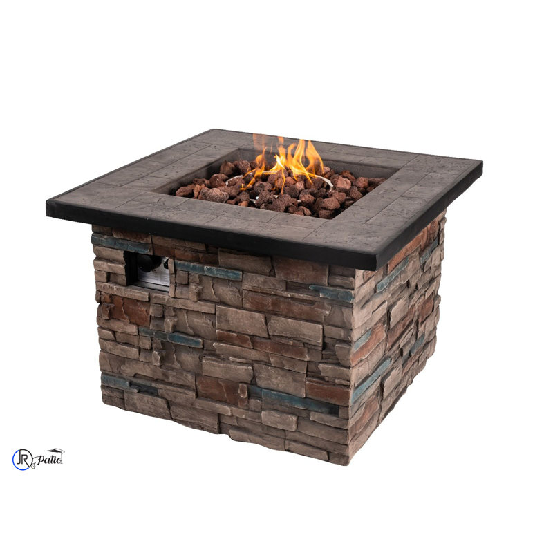 Jrs Patio 23.5'' H x 32" W Stone Propane Fire Pit | Wayfair