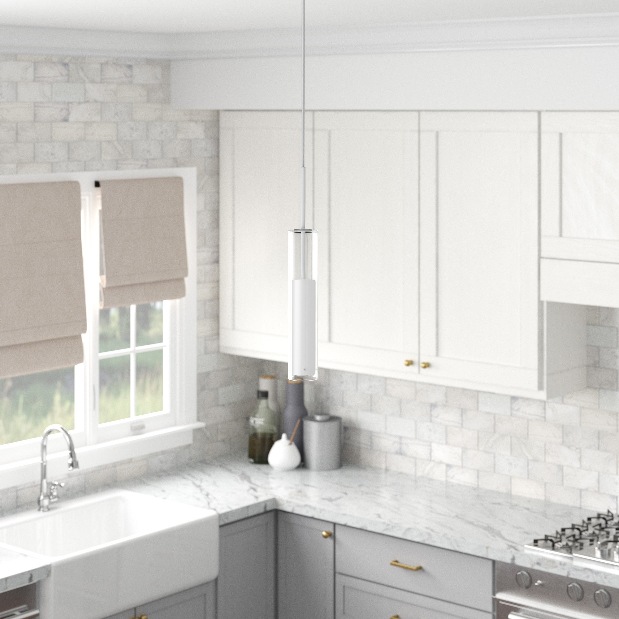 Zipcode Design™ Luna Light Single Cylinder LED Pendant & Reviews | Wayfair