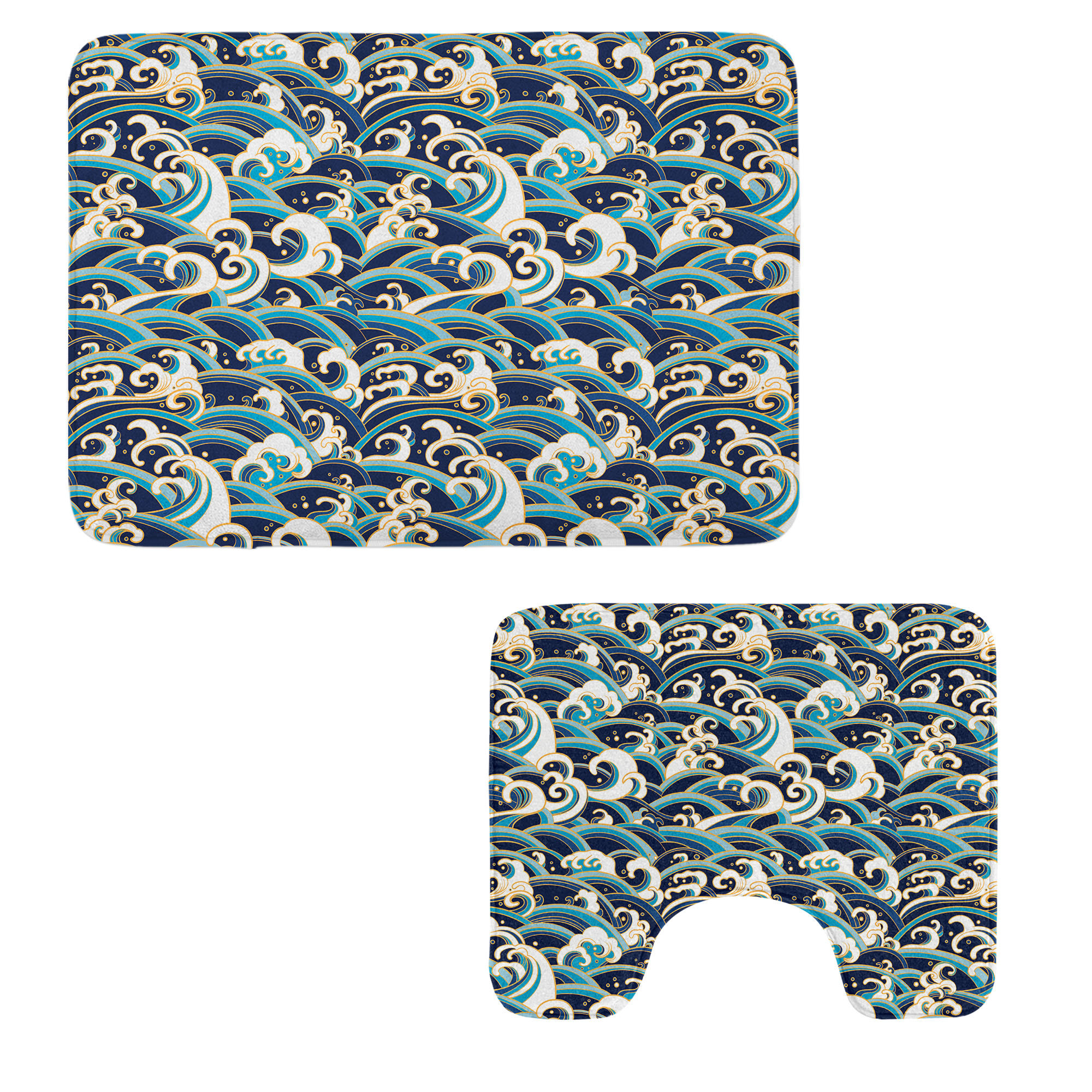 Breakwater Bay Nautical Bathroom Rug Set 2 Pieces Rectangle & Contour ...