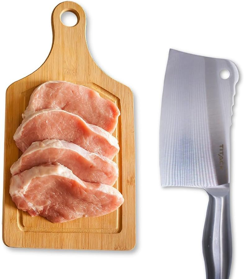 Ttak Houseware Butcher Knife | Single Forged 12-Inch Cleaver Knife for ...