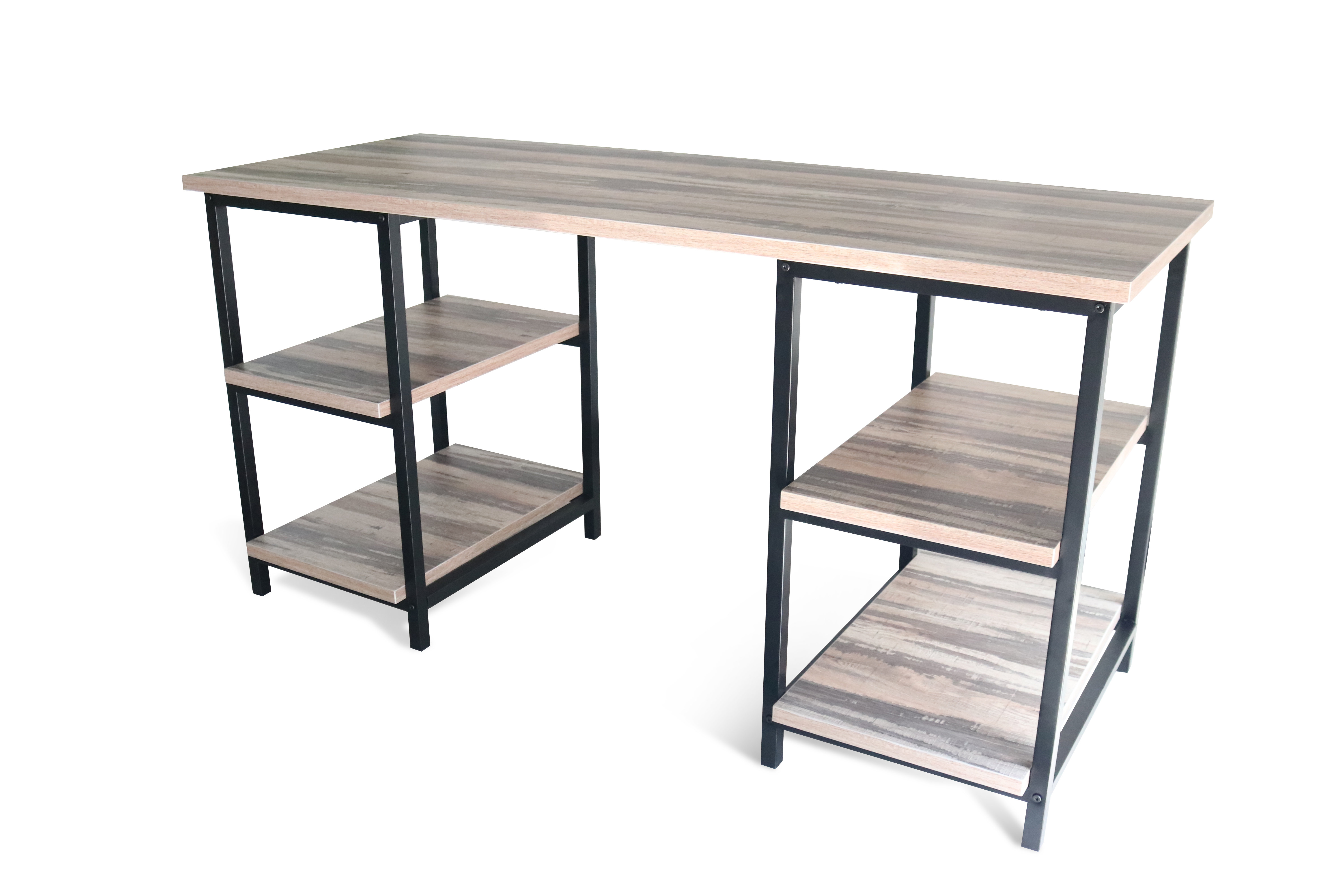 17 Stories 59" Mdf Computer Desk With Storage Shelves & Reviews ...