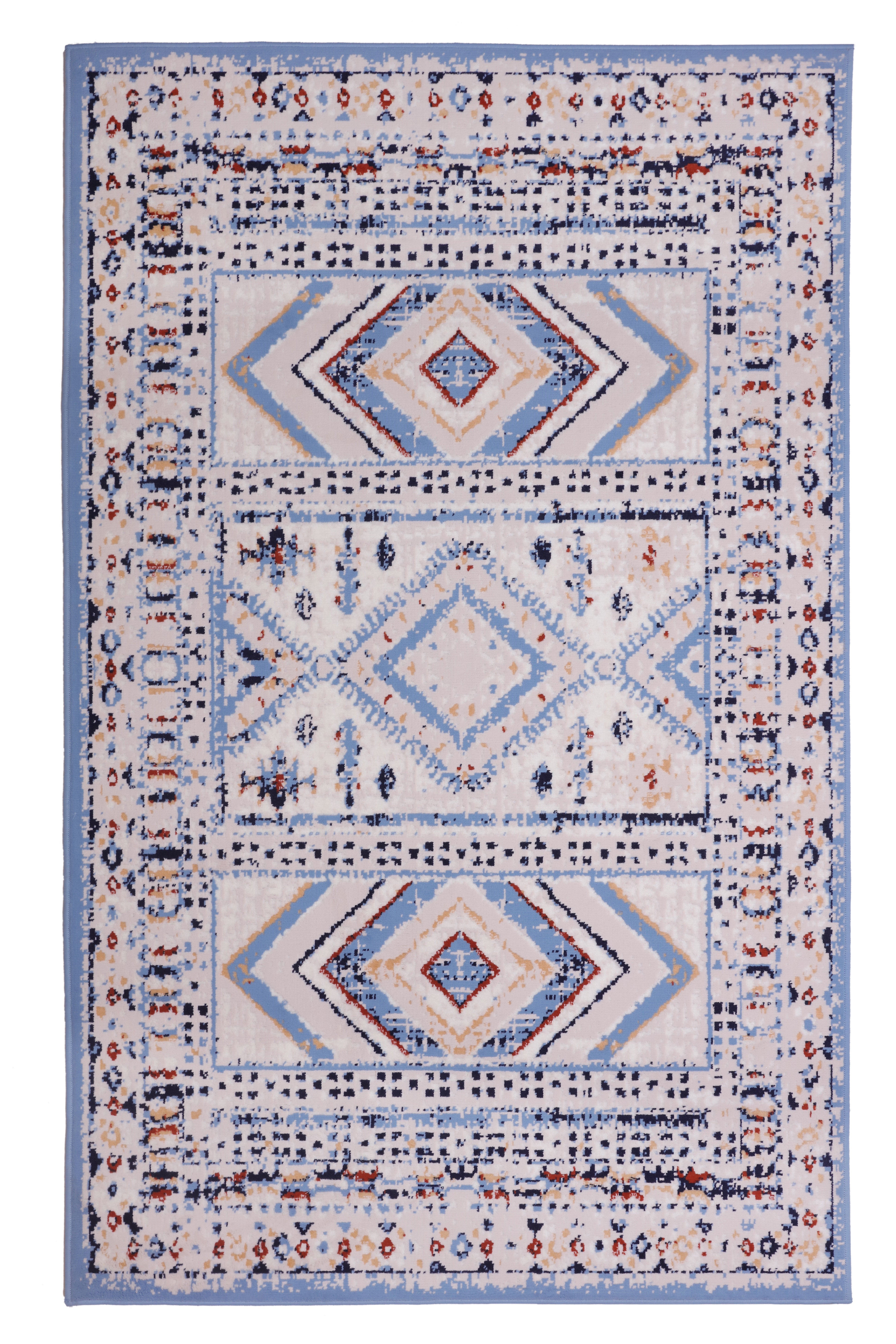 Bungalow Rose Southwestern Beige/Blue Area Rug | Wayfair