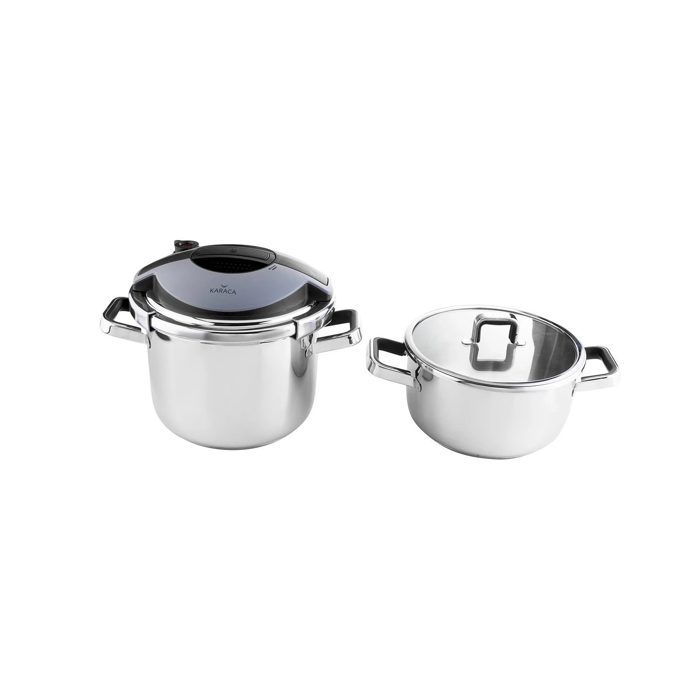 East Urban Home 2 Piece Stainless Steel Pot Set with Lid | Wayfair