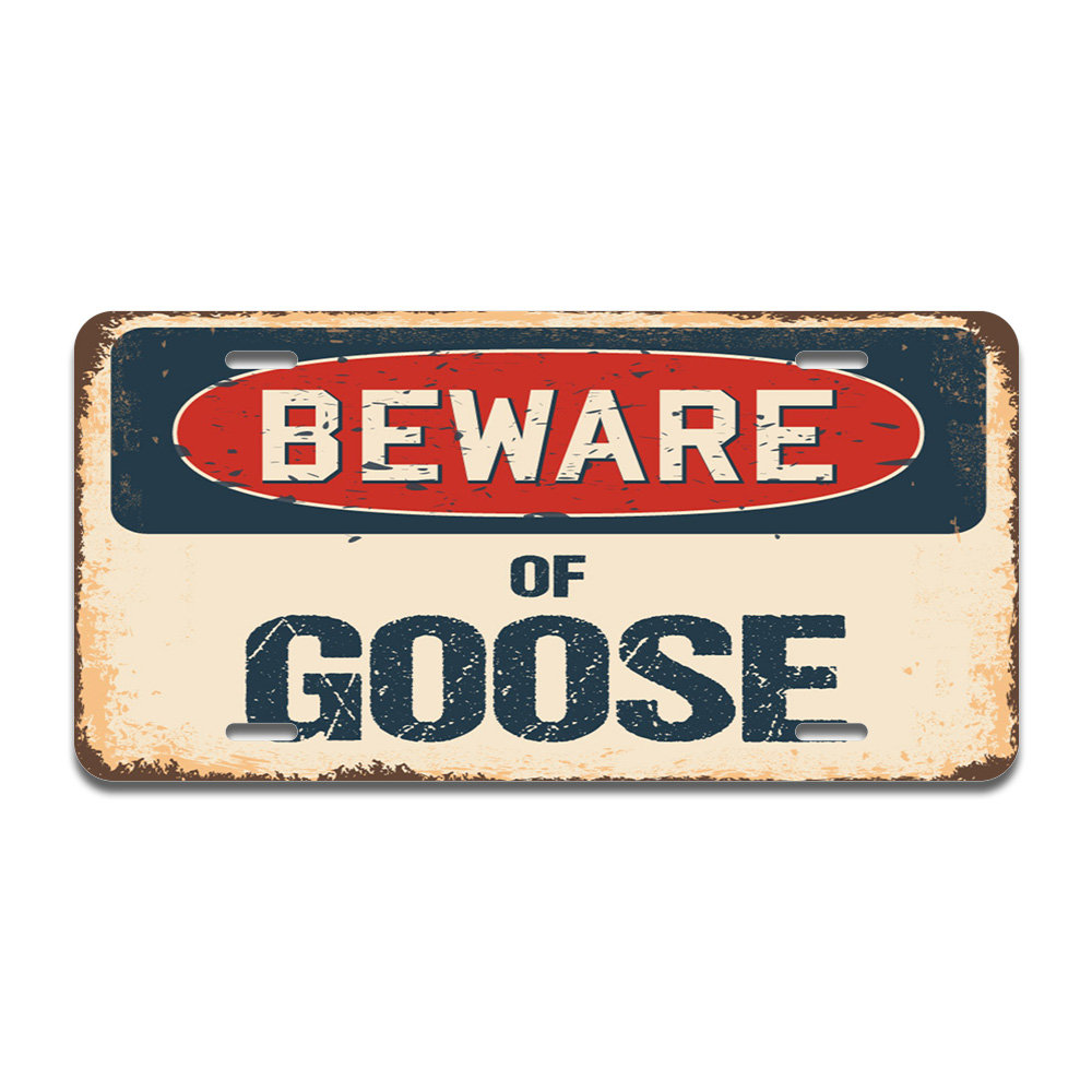 SignMission Beware of Goose Aluminum Plate Frame | Wayfair
