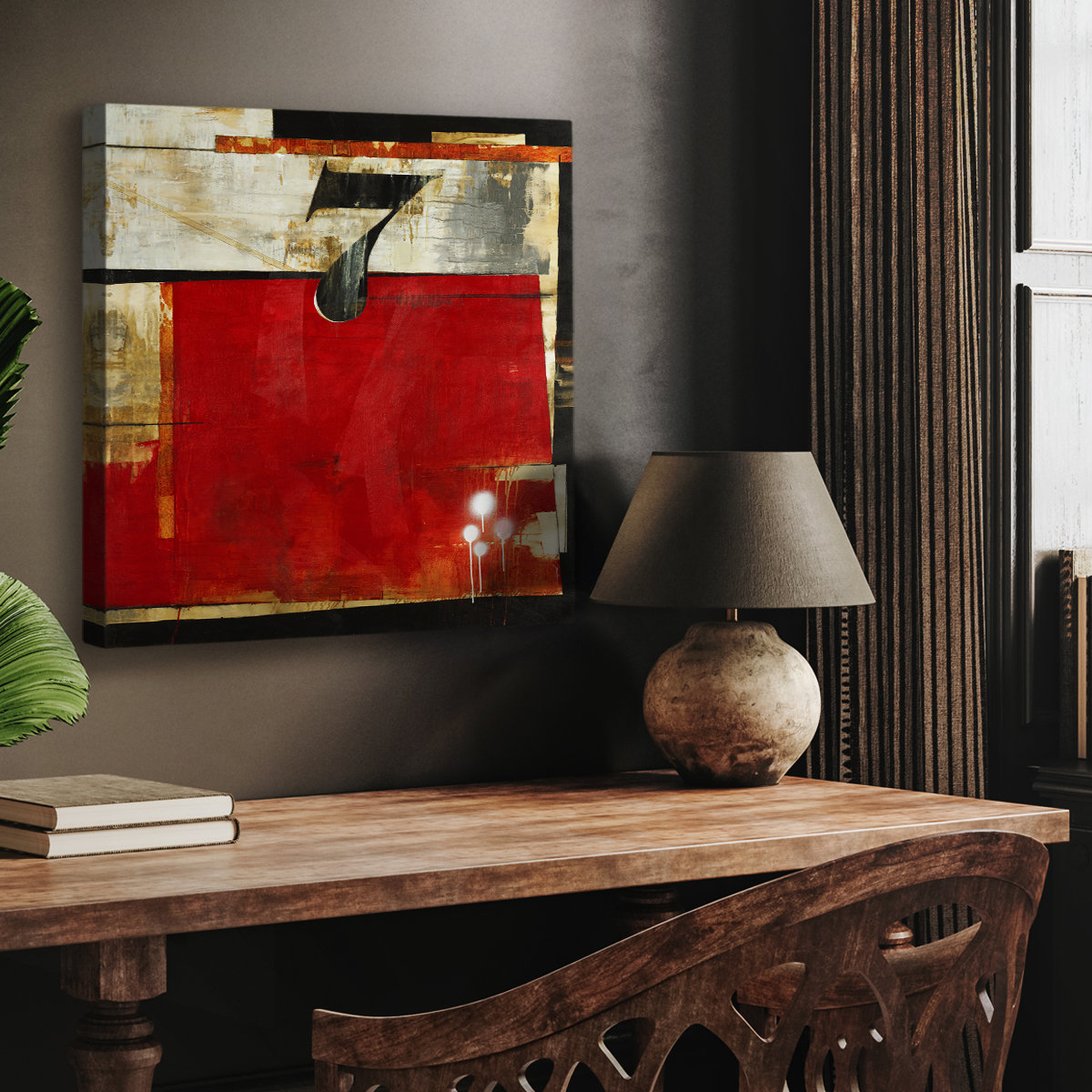 George Oliver Lucky No. 7 -Custom Wrapped Gallery Cavas | Wayfair