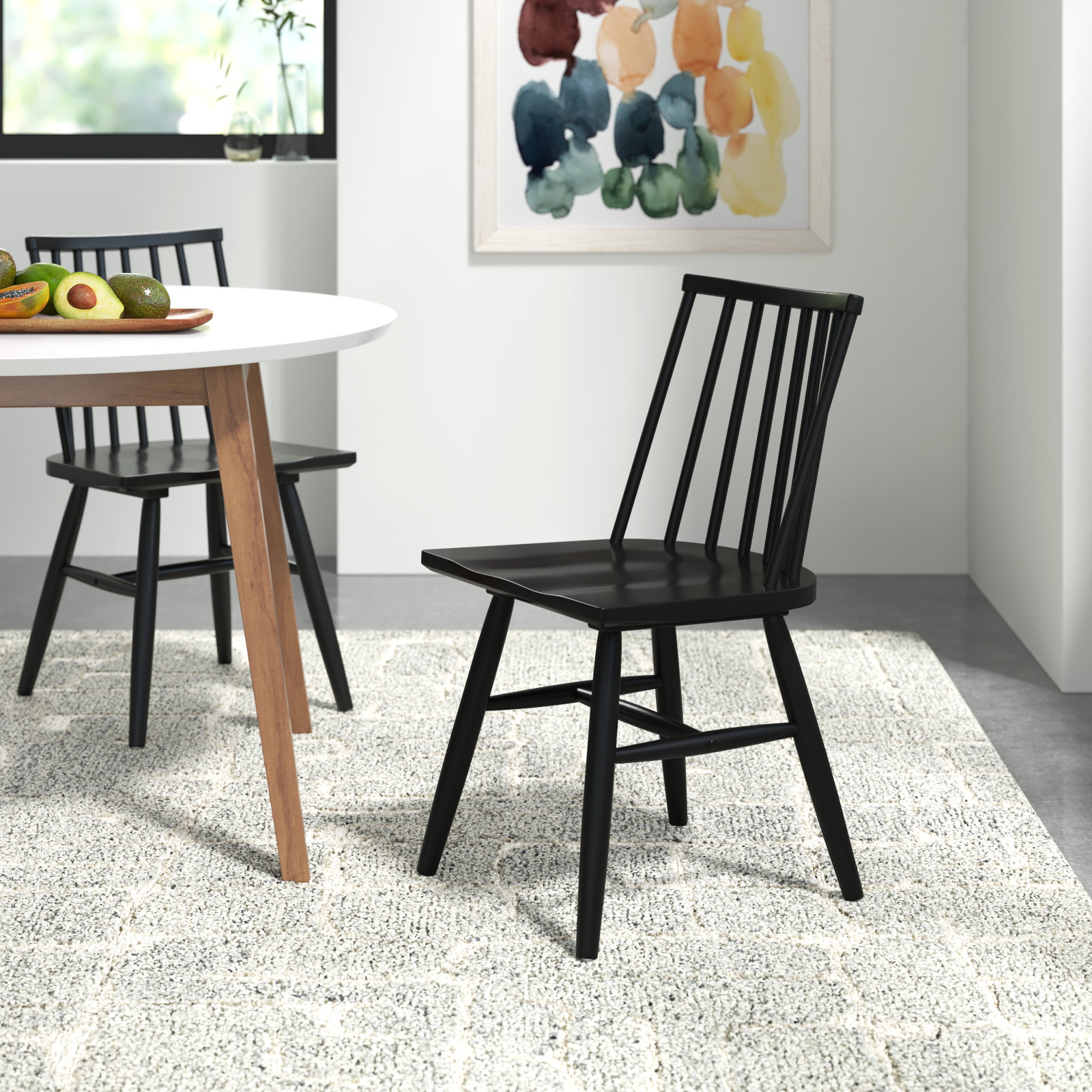 Laurel Foundry Modern Farmhouse® Bim Solid Wood Spindle Back Dining ...