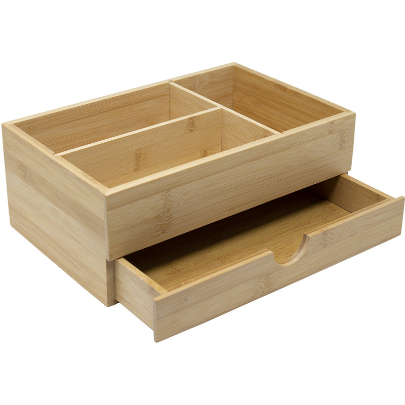 Sorbus Bamboo Supplies Organizer with Drawer | Wayfair
