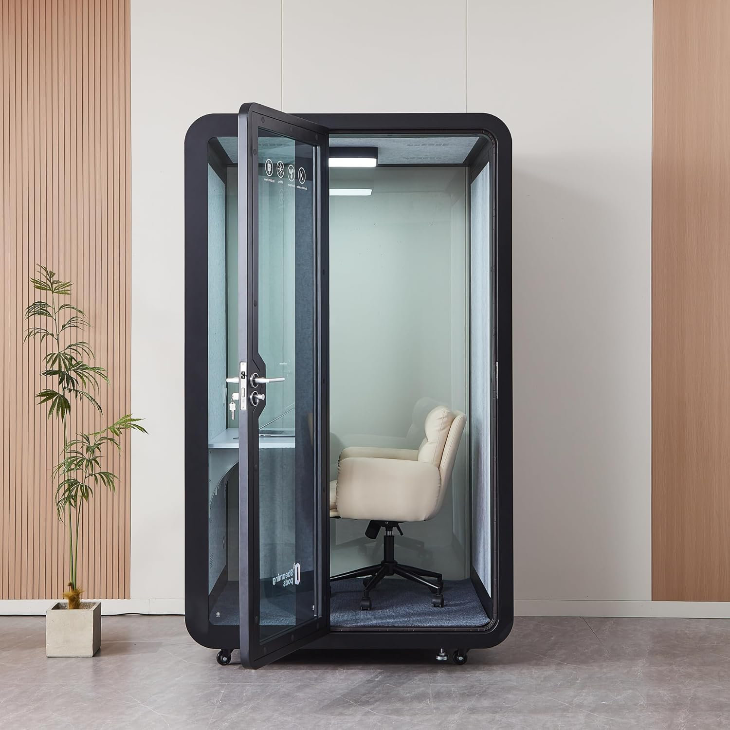 FC Design Solo Office Soundproof Booth Pod With Privacy Audio, Mobile ...