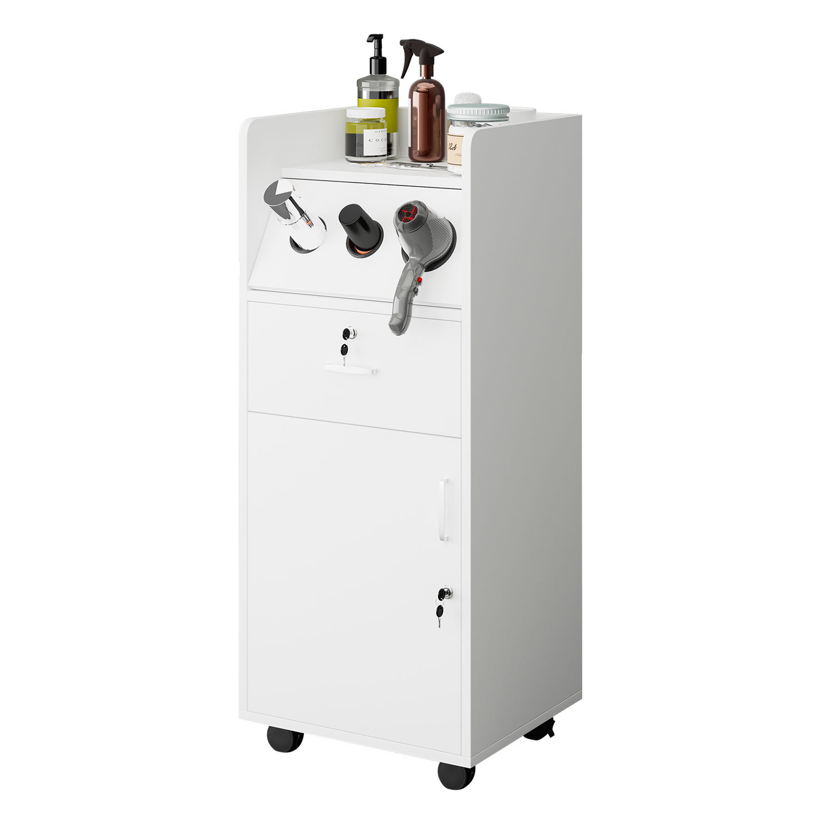 Ebern Designs Anabela Wood Hair Toll Holder Salon Trolley Cart ...