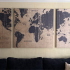 Three Posts™ Old World Map On Canvas 3 Pieces Print & Reviews | Wayfair