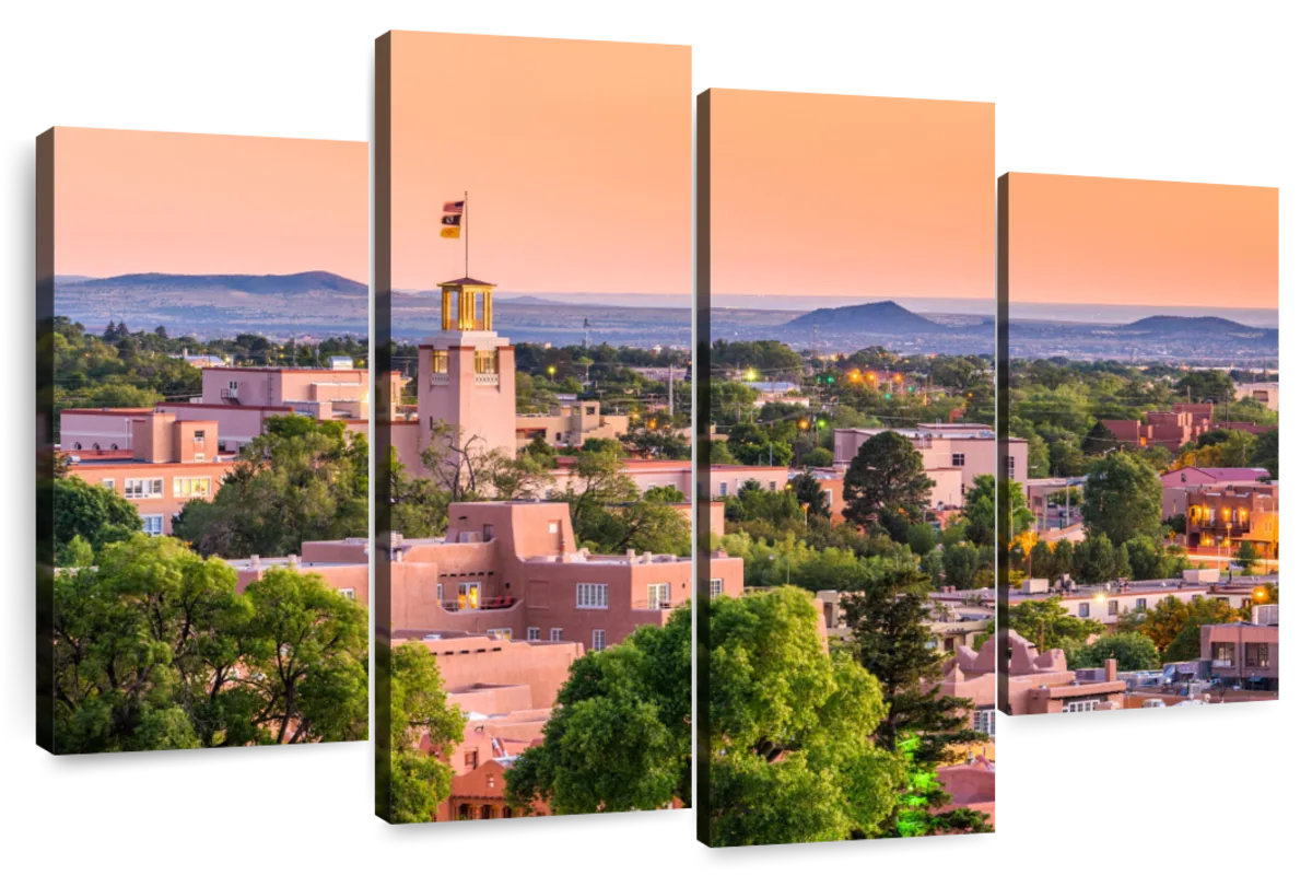 Ebern Designs Sireci Santa Fe Sunset Skyline | Wayfair
