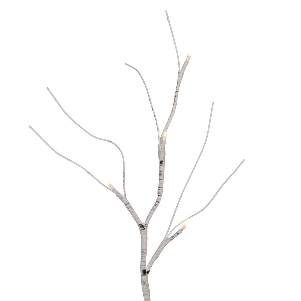 The Holiday Aisle® Vickerman LED White Birch Twig Collection 10'' in ...