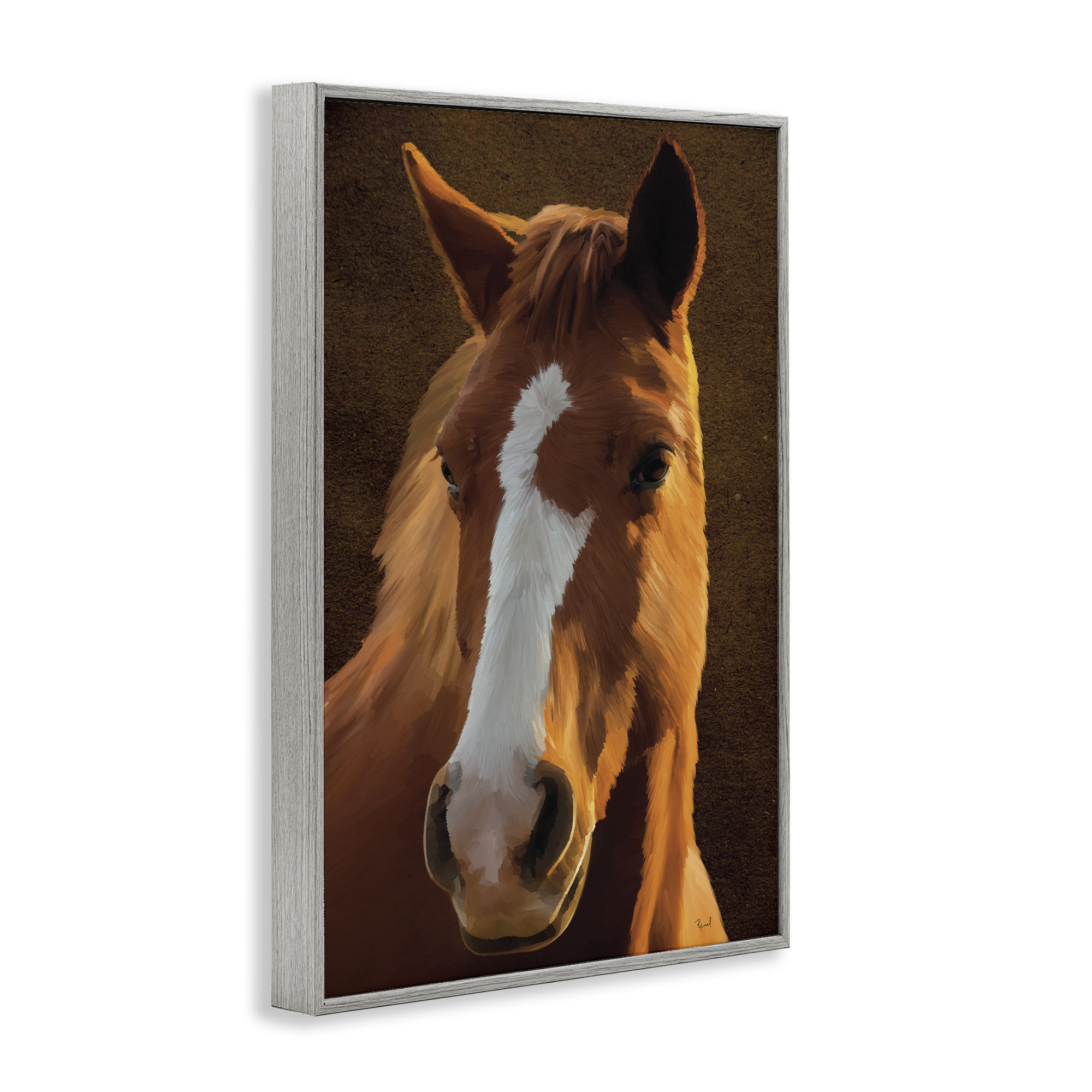 Ebern Designs Bella Brown Horse Face Giclee Art by Renel Peters | Wayfair