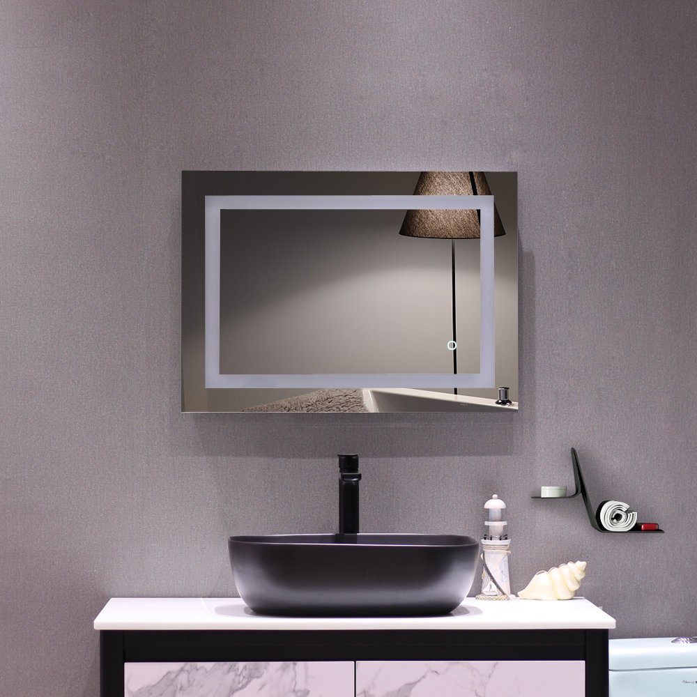 Mercury Row® Giardina LED Lighted Bathroom Mirror & Reviews | Wayfair
