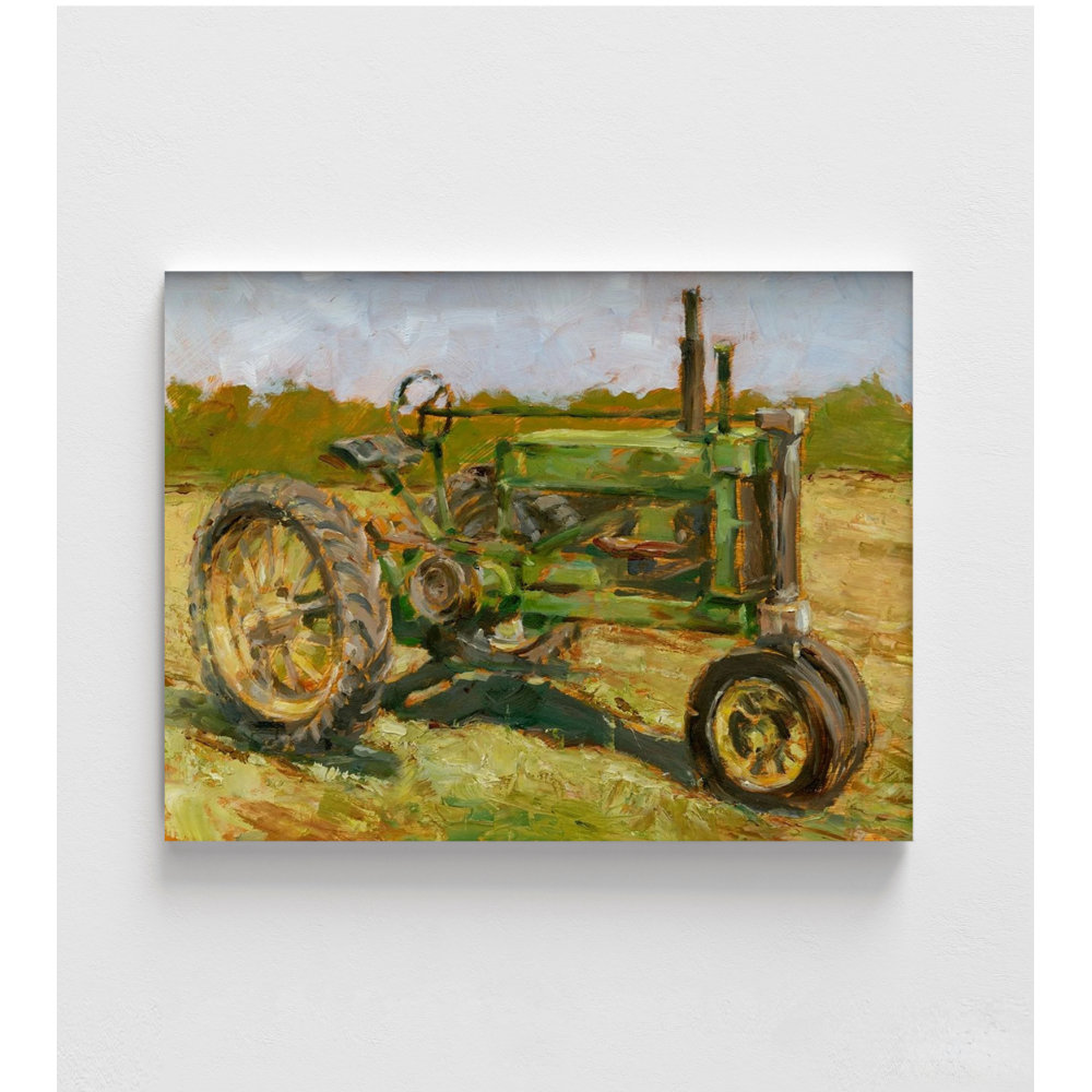 WeFrameArt Rustic Tractors I By Ethan Harper, Green Tractor Painting ...