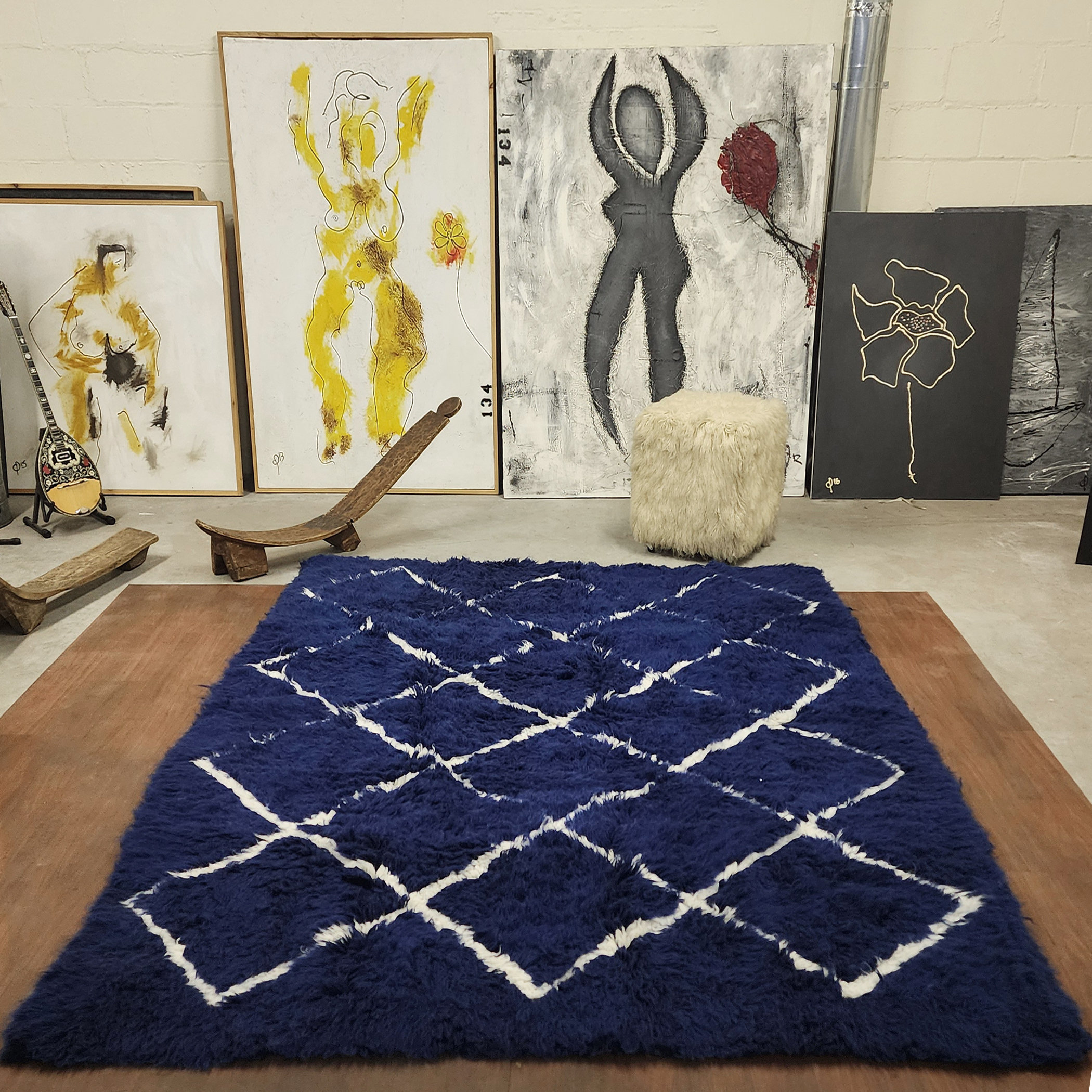 Foundry Select Flokati Rug Violar Wool Area Rug | Wayfair