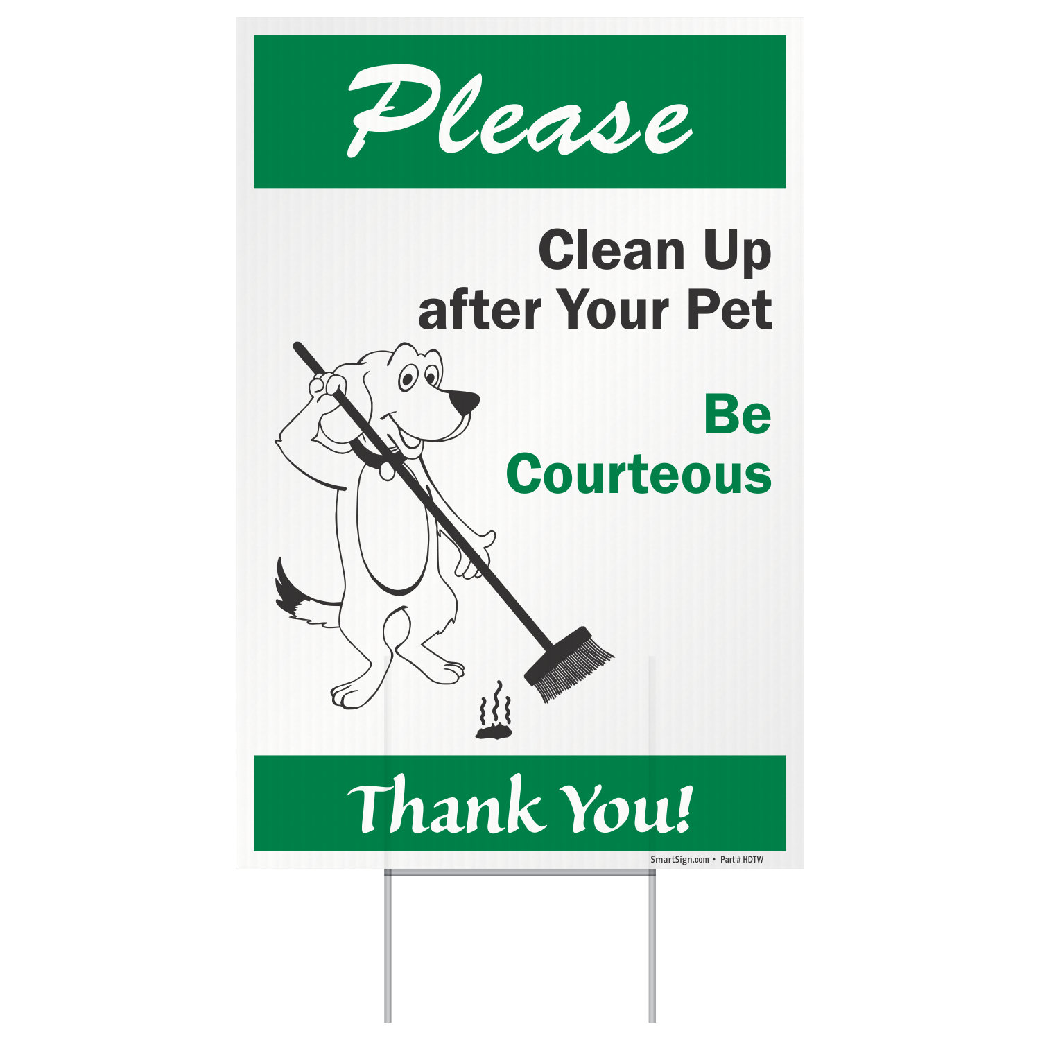 SmartSign Please Clean Up After Your Pet Sign | Wayfair