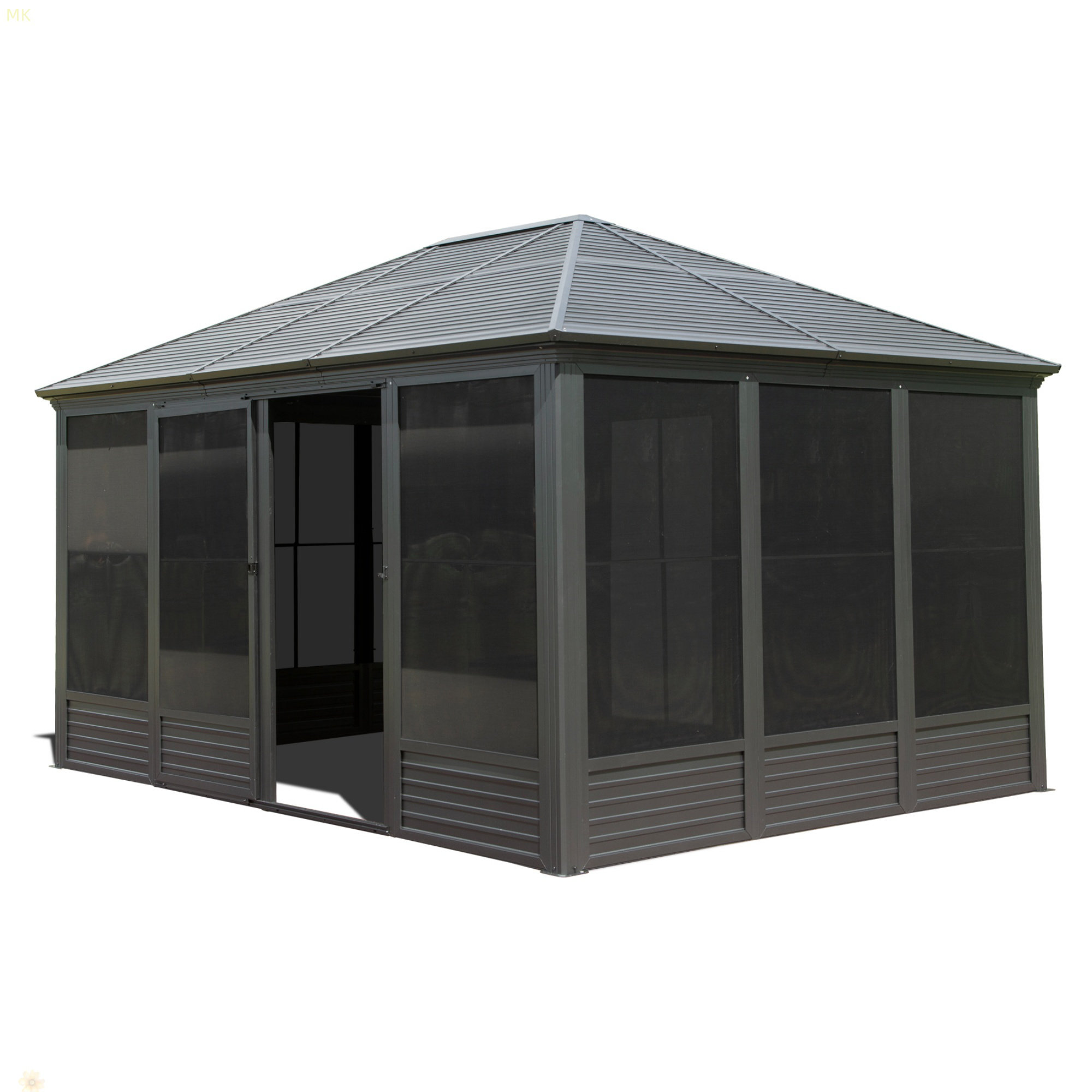 Myhomekeepers Sunroom, Four Season Solarium Aluminum Hardtop Gazebo ...