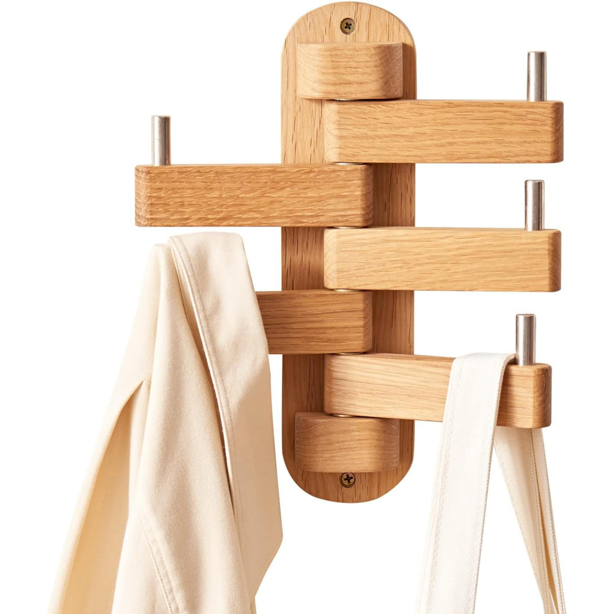 Hokku Designs Mahsiah Solid Wood Wall 5 - Hook Wall Mounted Coat Rack ...