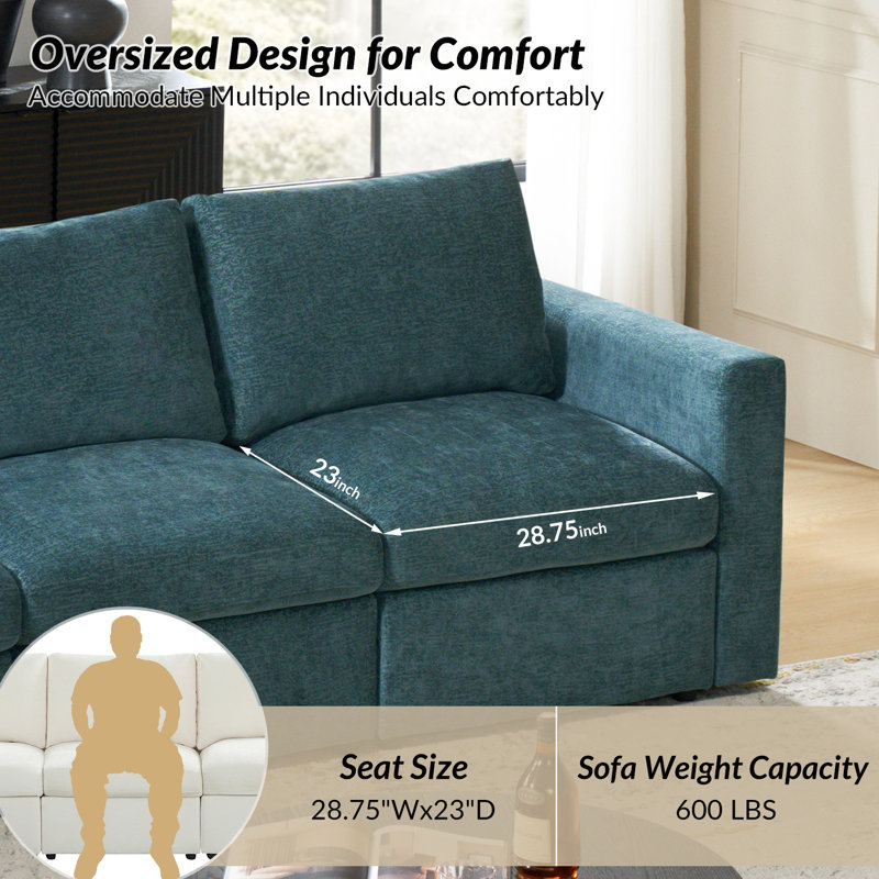 Ebern Designs Doulyn 2 Piece Storage Sectional Sofa With Multi ...