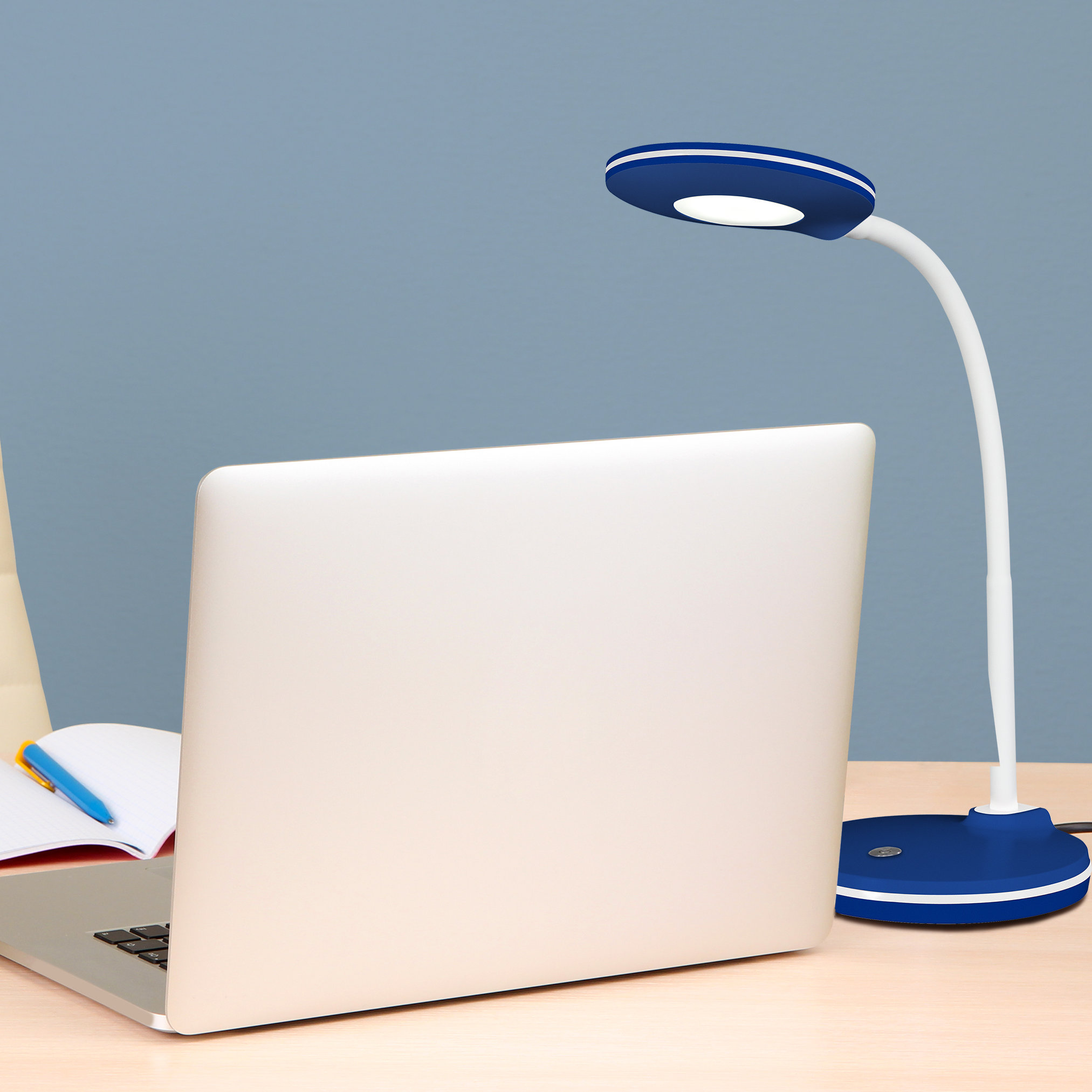 OttLite Study LED Desk Lamp Touch Activated Controls, 3 Brightness ...