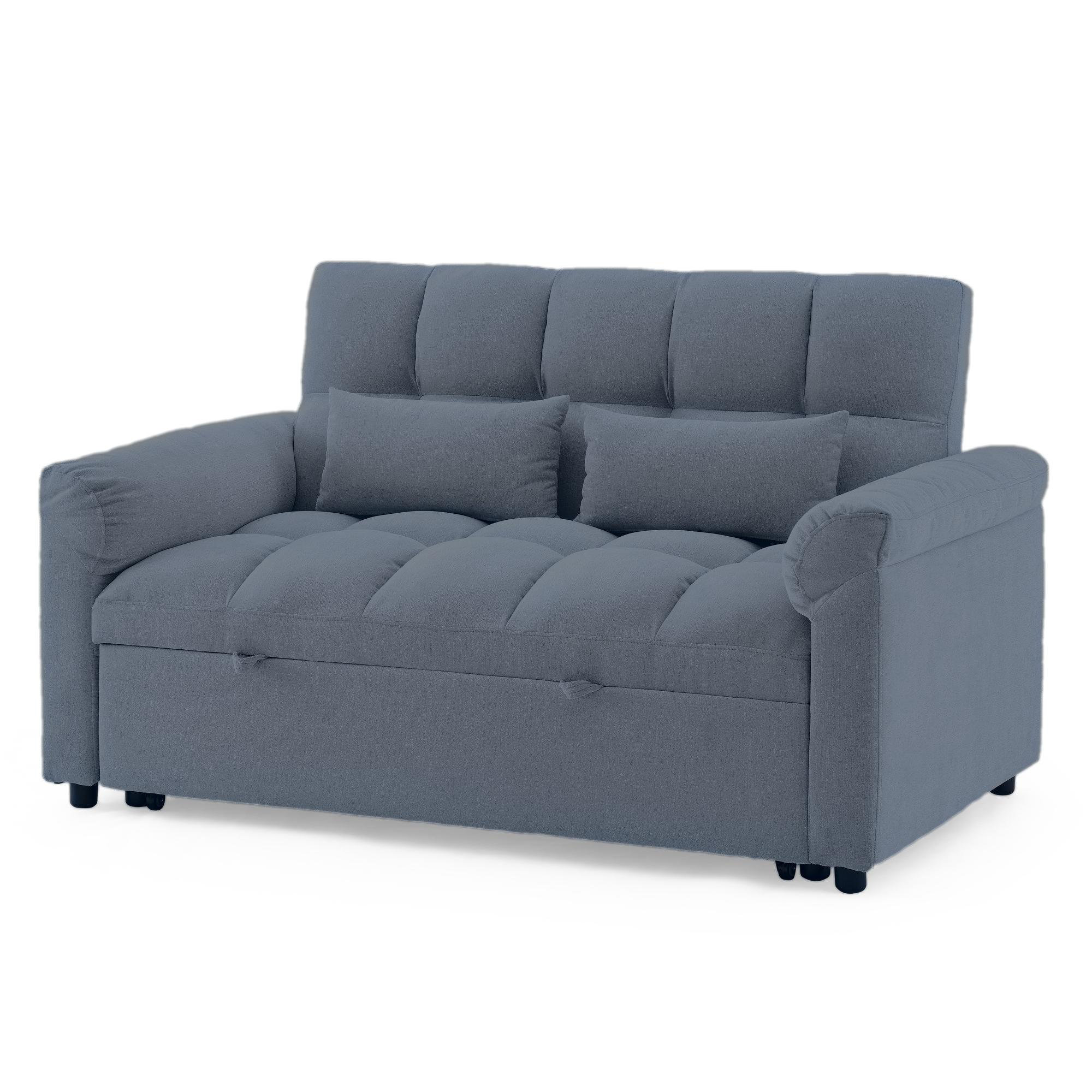 Latitude Run® Minetta 62.5''Convertible Loveseat Sofa Bed with Pull-out ...