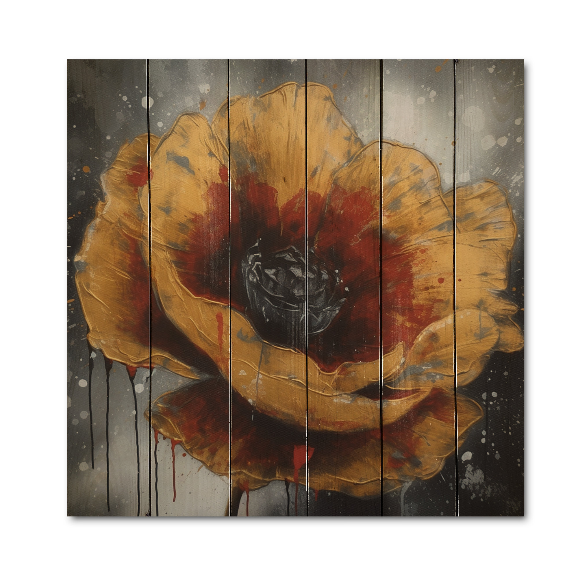 Red Barrel Studio Yellow Delicate Poppy - Floral Poppy Print on Natural ...