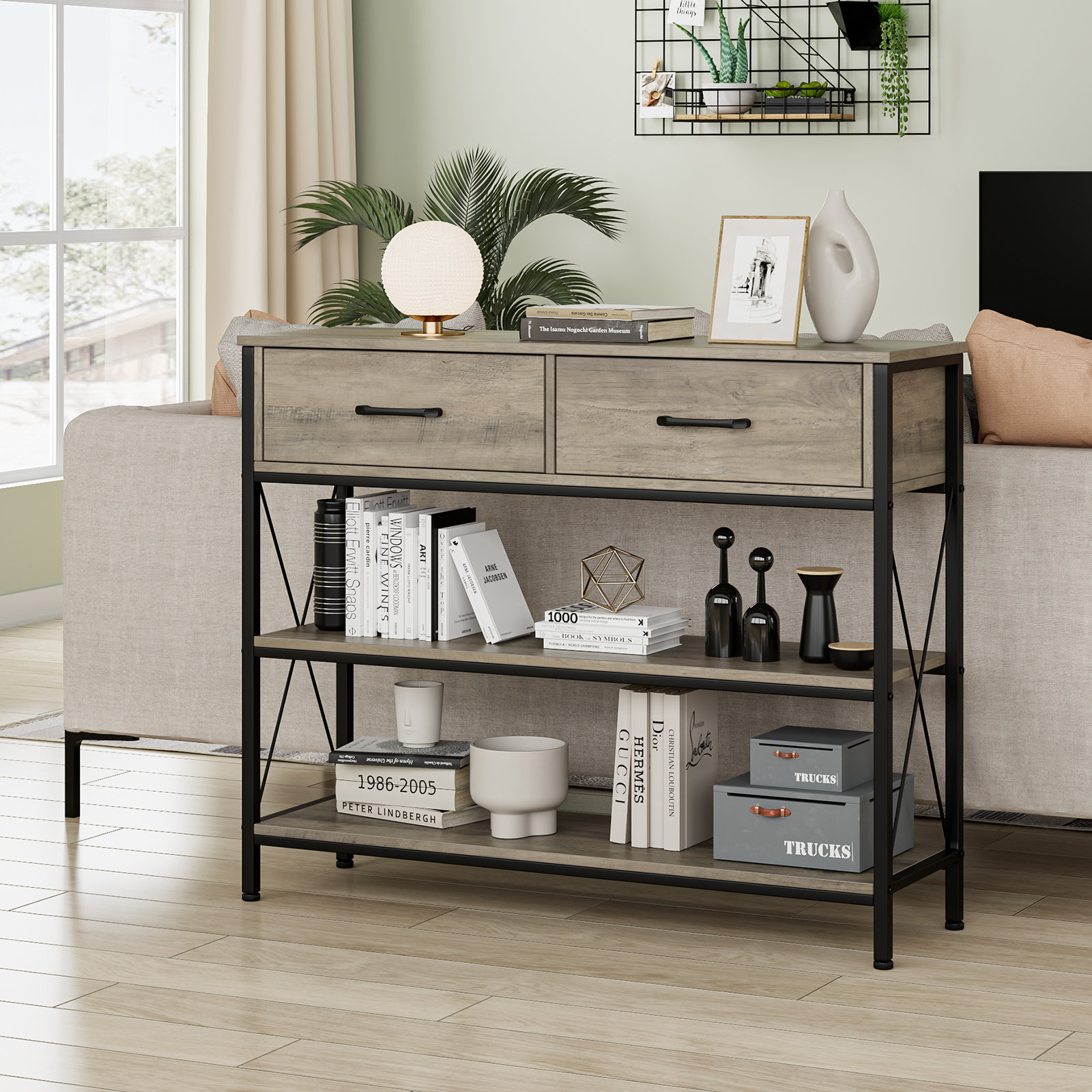 17 Stories Kedarian 39.4" Console Table with 2 Drawers & Reviews | Wayfair