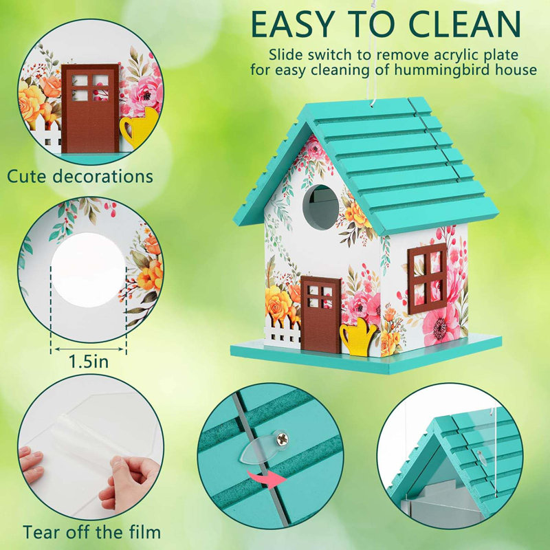 Dovecove Bird House For Outside, Window View Wooden Birdhouse For ...