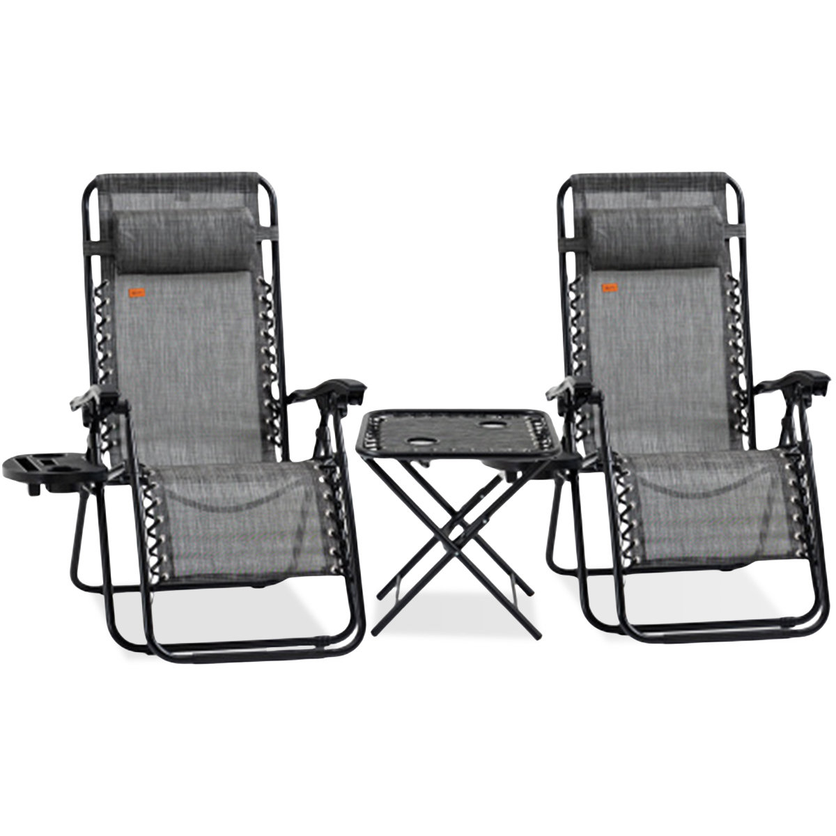 Hokku Designs Outsunny Zero Gravity Chair Set with Side Table | Wayfair
