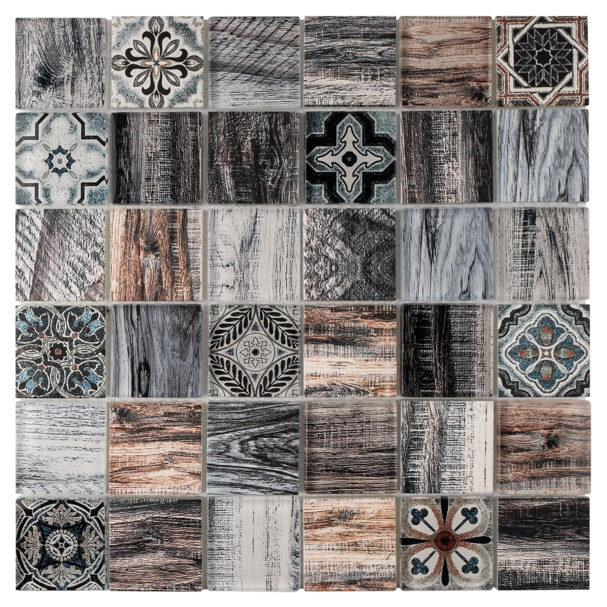 Supreme Tile Classic Roman Series 2" x 2" Glass Mosaic Wall Tile ...