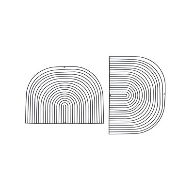 2 Piece Modular Curved Art Wall Décor Set by Gaurav Nanda & Reviews ...