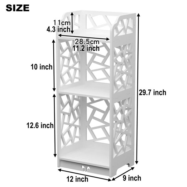 Lark Manor™ Small Bookshelf For Small Spaces, Bookcase With 3 Tier 2 ...